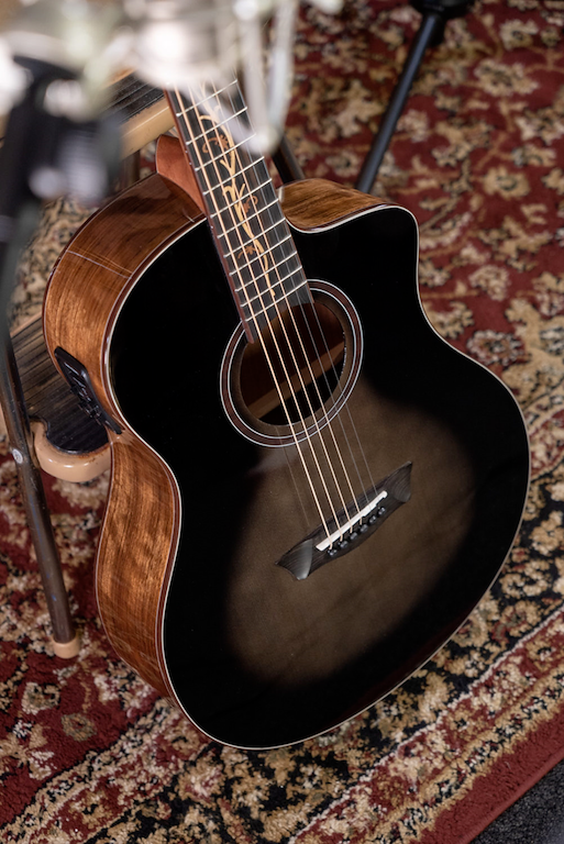 Washburn Vite S9v Gloss Charcoal Burst | Bella Tono Series Studio Electro Acoustic Guitar