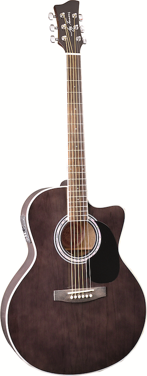 Jay Turser JTA-444CET Trans Black elektro-akustična gitara