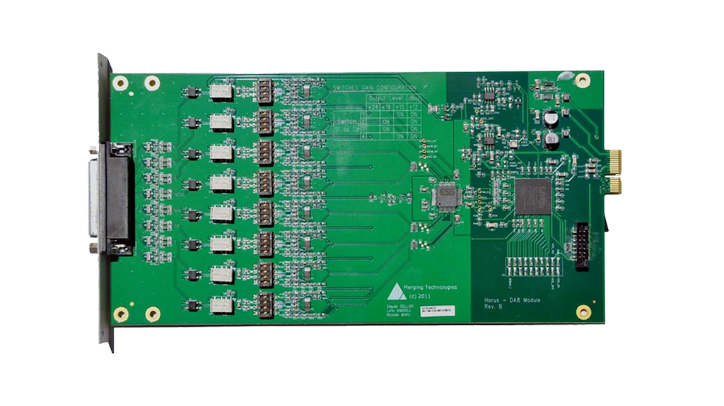 Merging Technologies IOM-H-DA8 192kHz 8-Channel Line Output D/A Module, 100 Ohms Output Impedance, 6Hz-20kHz Frequency Response