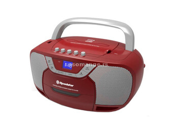 Roadstar rcr4635umprd prenosivi cd radio kasetofon crveni