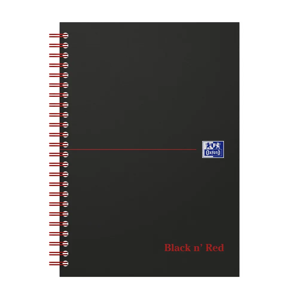 OXFORD Sveska Office Black N Red A5 kvadratići, hardcovers crna