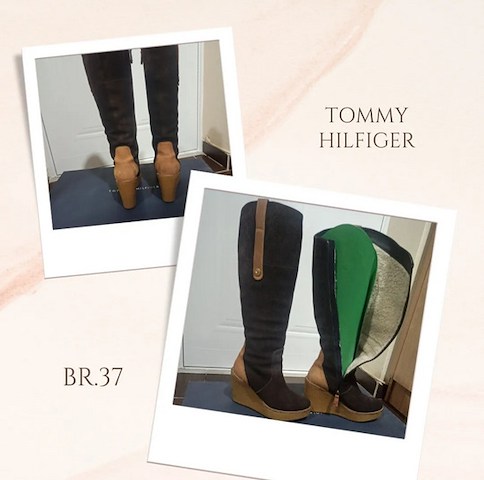 Tommy Hilfiger kožne duboke čizme *AKCIJA*