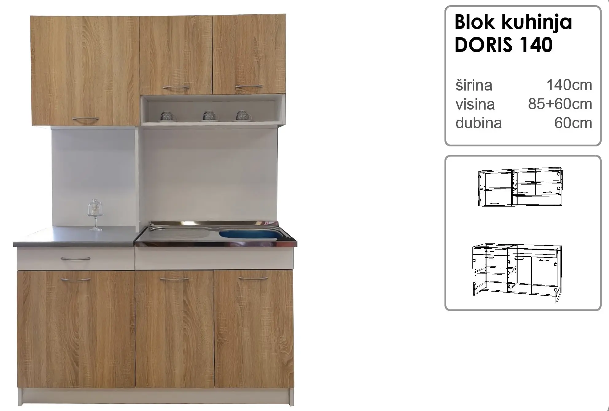 Blok kuhinja Doris 140