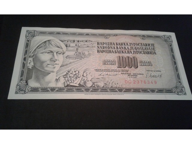 1000 DINARA iz 1981.god. UNC