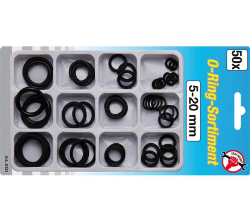 O-ring set 5-20 mm Ø, 50kom