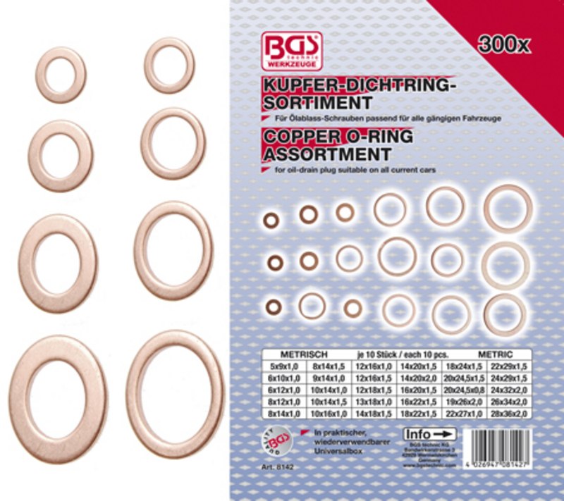 Set O-ring bakarnih 300-delni