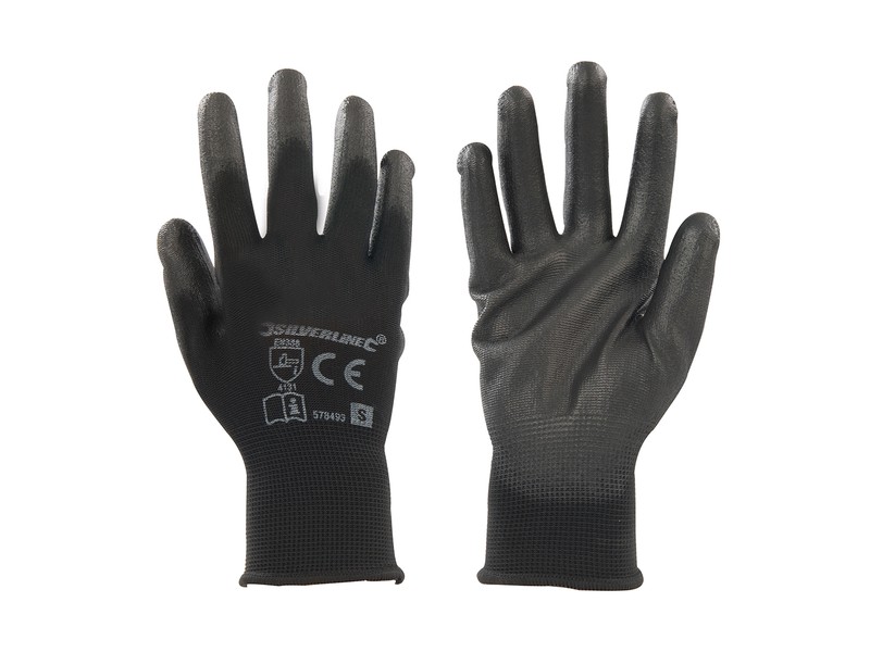 Crne rukavice za rad, velicina S