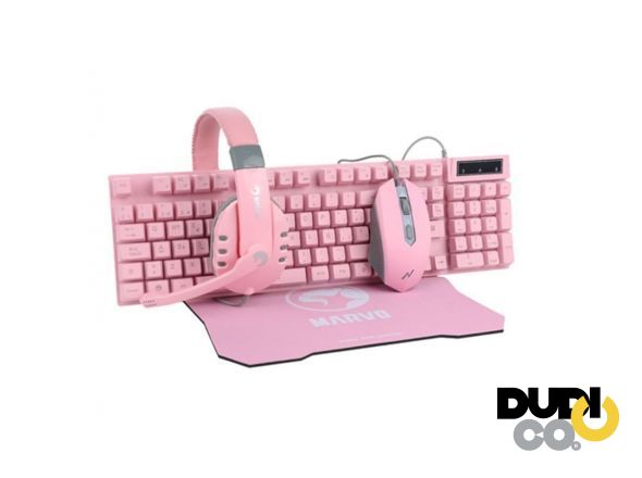 MARVO CM370 PINK Tastatura+Miš+Slušalice