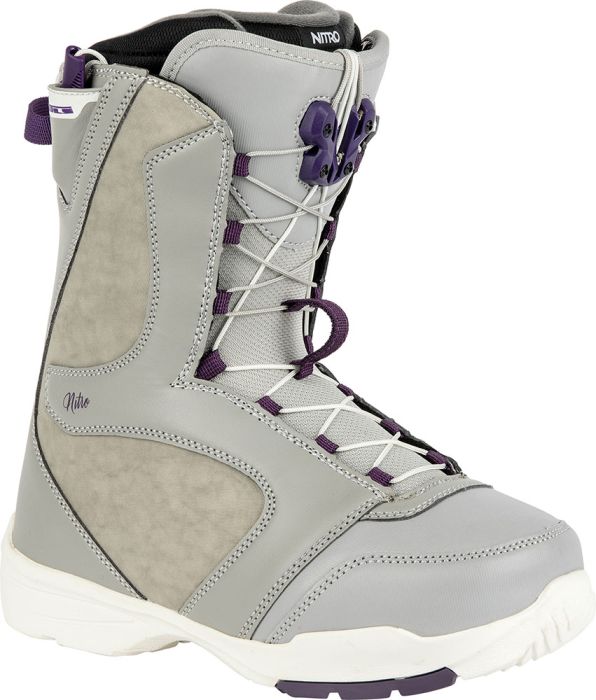 CIPELE SNOWBOARD NITRO ŽENSKE FLORA TLS grey-purple