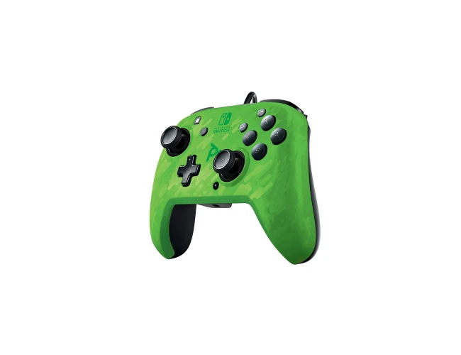 PDP (Nintendo Switch) Faceoff Deluxe Controller + Audio Camo Green gamepad zeleni