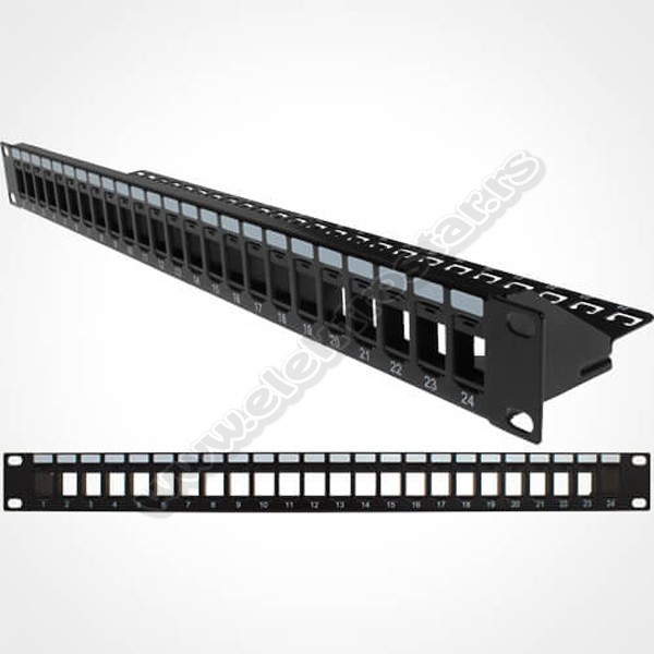 PATCH PANEL PRAZAN 24 MODULA ANSEC CRNI