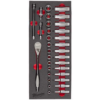 Milwaukee set nasadnih ključeva 3/8" 32/1 u penastom modulu 4932479825