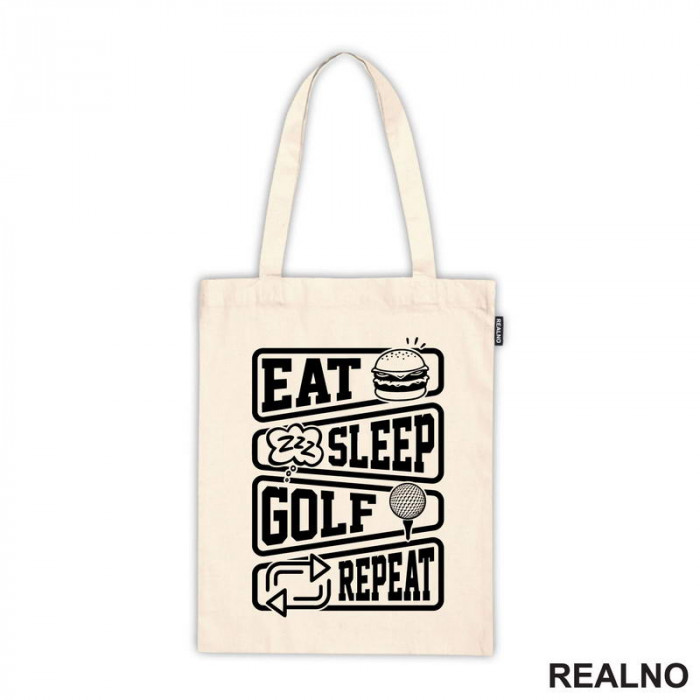 EAT, SLEEP, GOLF, REPEAT - SYMBOLS - SPORT - CEGER