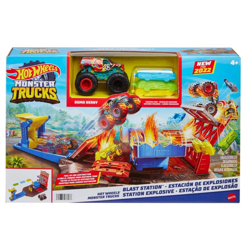 Hot Wheels igračka Monster Truck set sa ispaljivačem