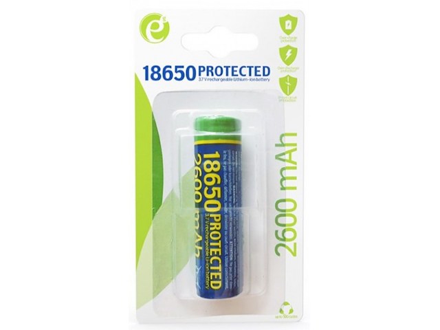 EG-BA-18650/2600 ENERGENIE Lithium-ion 18650 battery, protected, 2600 mAh