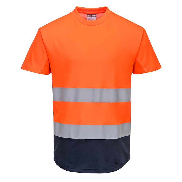 Mrežasta majica HI VIS C395YNR žuto/teget