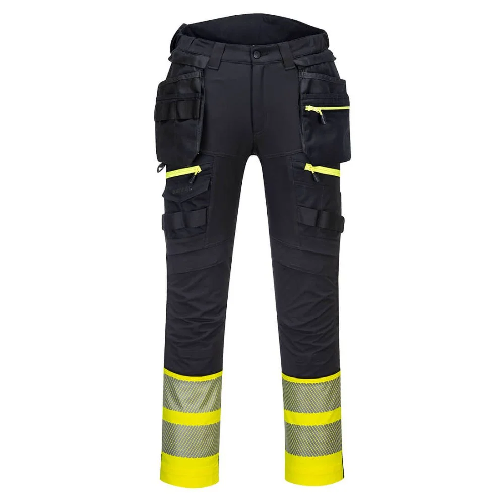 Pantalone sa holster džepovima DX445 HI-VIS žuta/crna