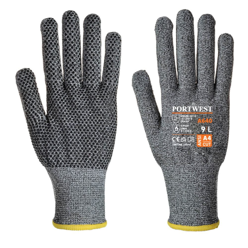 Pletene rukavice Sabre sa PVC nitnama A640G7R cut 5