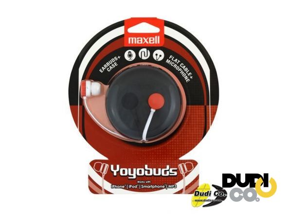 Maxell slušalice "yoyobuds", black/red