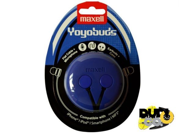 Maxell slušalice "yoyobuds",blue/black
