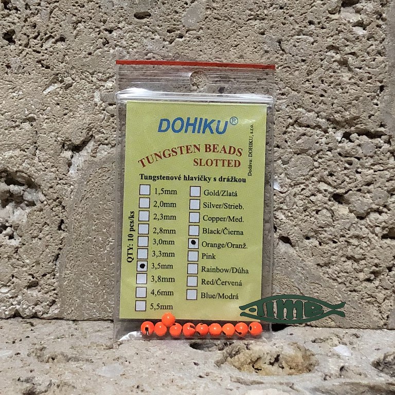 Dohiku Tungsten Beads Slotted 3.5mm