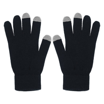 TOUCH GLOVE, rukavice sa tri aktivna „touch“ prsta, tamno sive, S/M