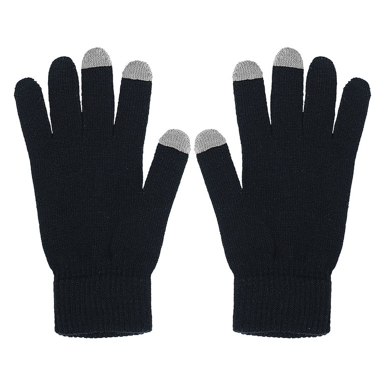 TOUCH GLOVE, rukavice sa tri aktivna „touch“ prsta, tamno sive, S/M