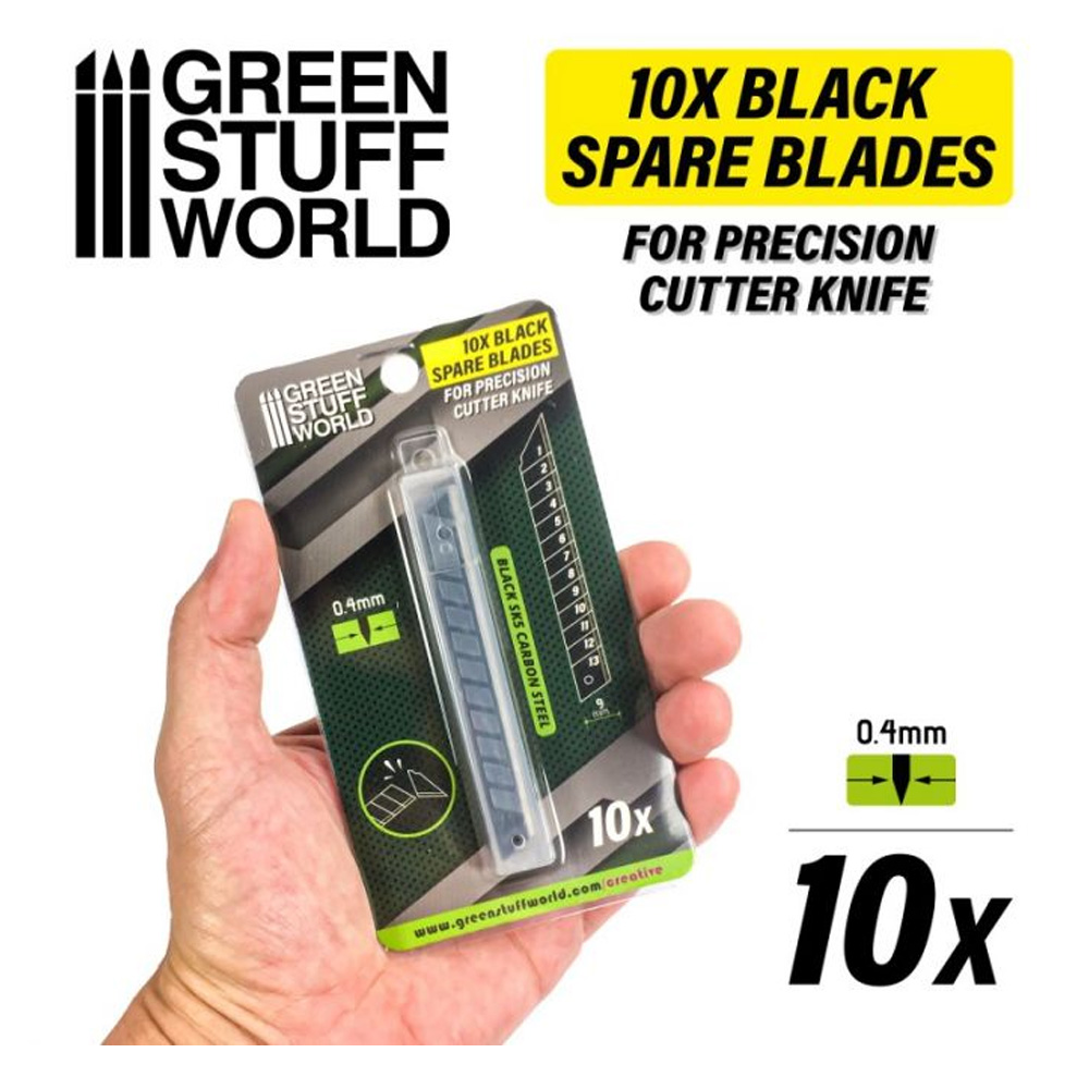 10x Black spare SK5 9mm blades