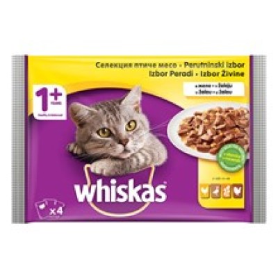 WHISKAS Multipack Izbor mesa s živinom 4x100g