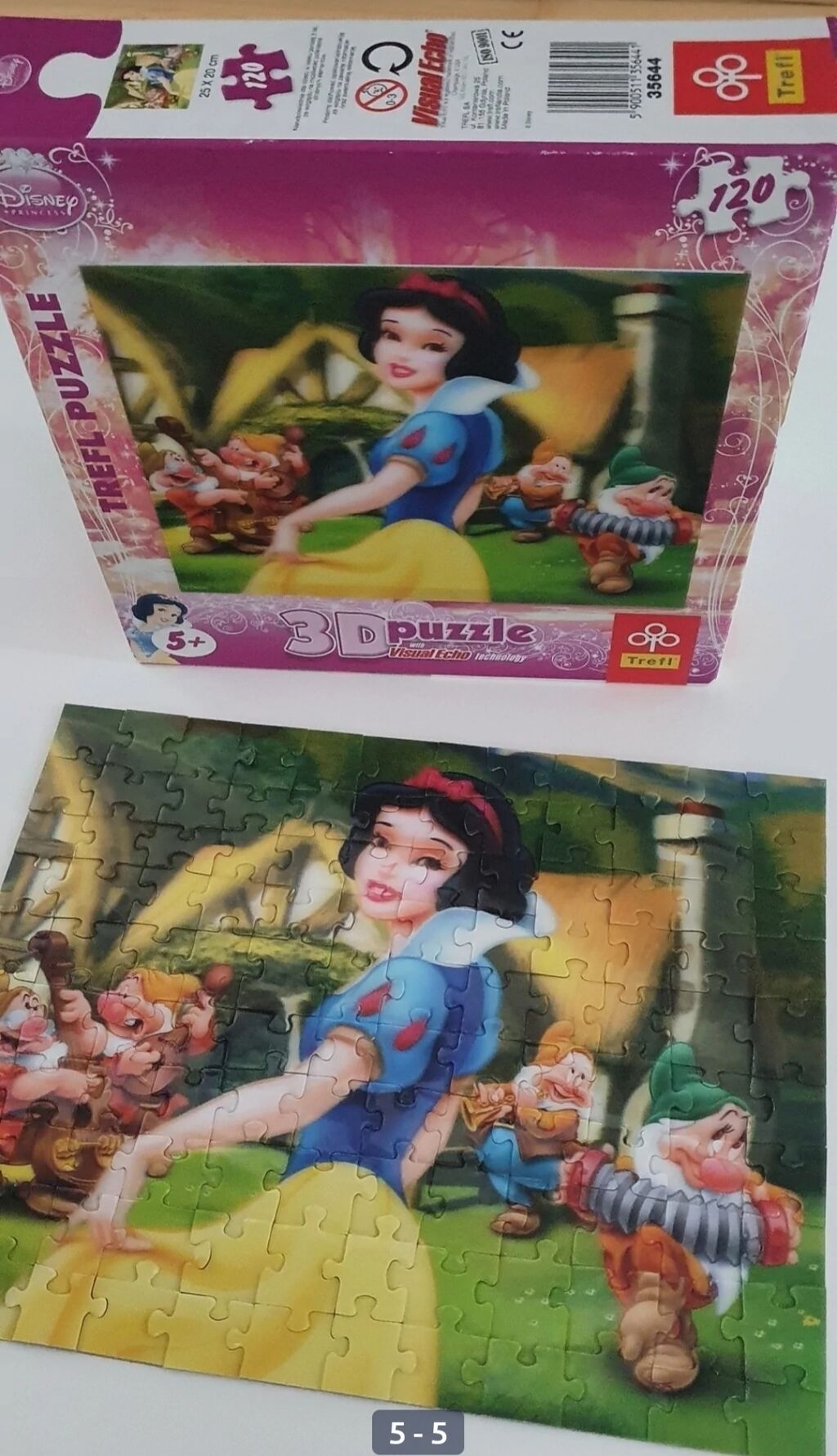 3D puzzle Treff Snezana i sedam patuljaka, 120 delova. kao nova, imam