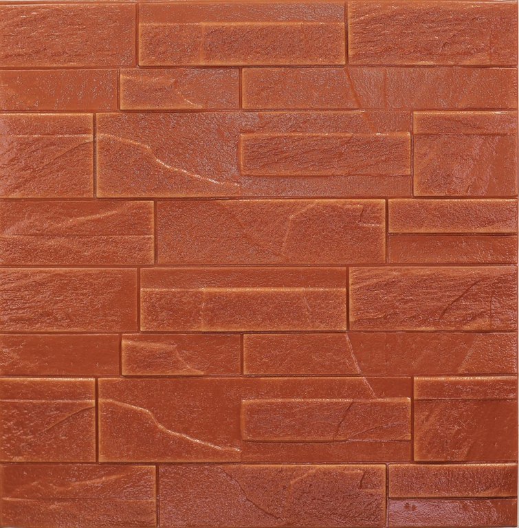 Trodimenzionalne 3D samolepljive tapete – Reljefne – Prava Treća dimenzija – Dekorativni kamen – Narandžasta