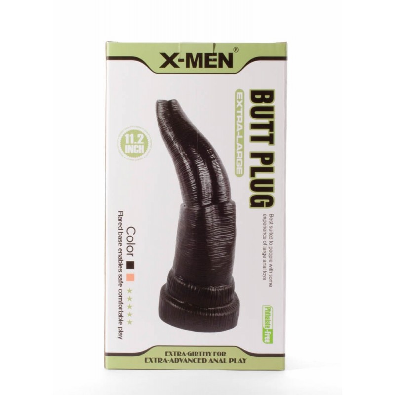 X-Men 11.2" Extra Large Butt Plug Black XMEN000177 / 8106