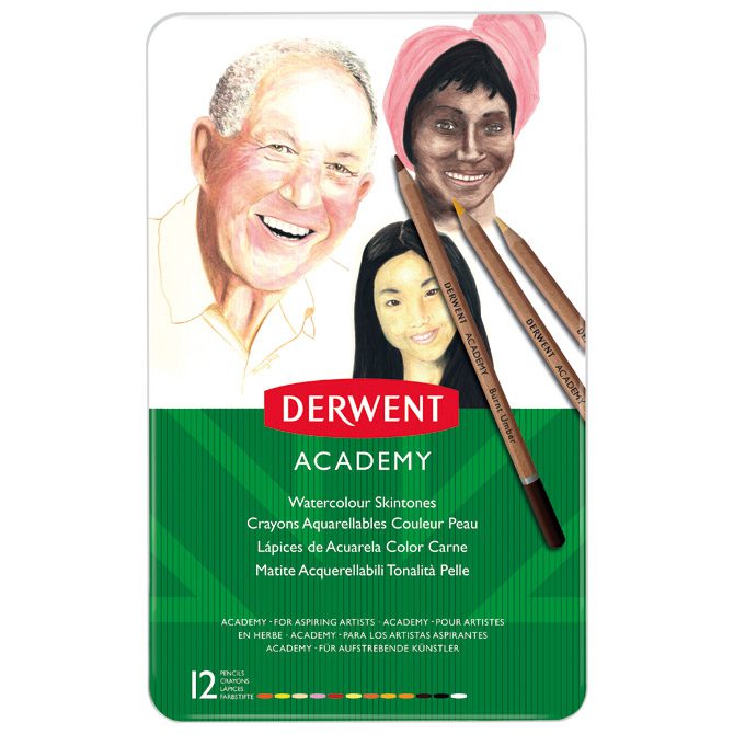 Drvene boje (za portrete) Aquarelle 12 Academy Derwent 2300386