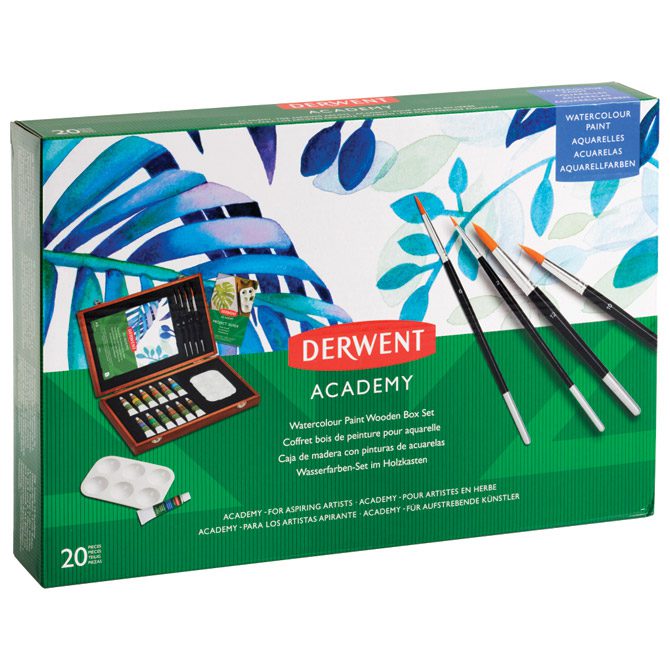 Set aquarelle boje pk12 + pribor Academy Derwent 2305673