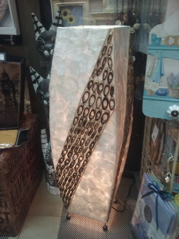 Lampa podna sedef-bambus