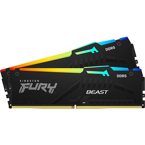 Kingston 32GB 5600MT/s DDR5 CL36 DIMM (Kit of 2) FURY Beast RGB EXPO memorija | KF556C36BBEAK2-32