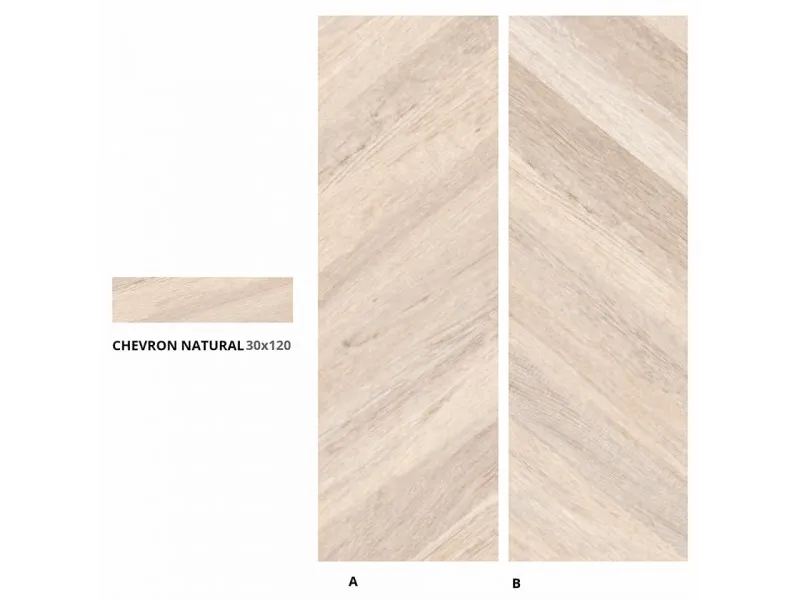 SA HERITAGE CHEVRON NATURAL A 30X120 1.07m2