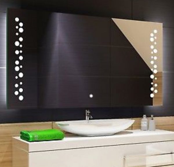 LED ogledalo bubble touch 80×50 cm