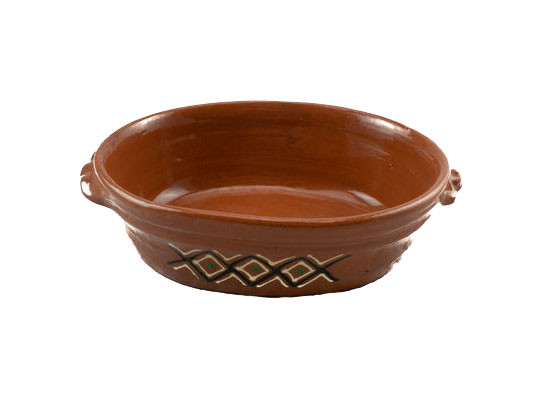 Tava ETNO ovalna za jednu osobu 19 cm - Braon dizajn