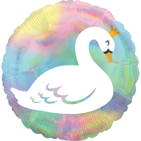 4121275
18″ Foil Iridescent Pastel Swan