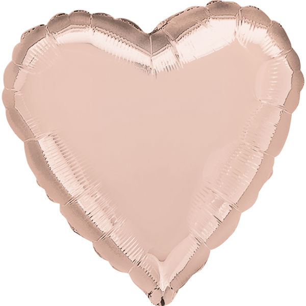 991409392
18″ Foil Rose Gold Heart