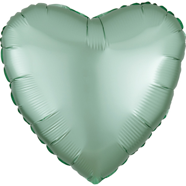 9914108
18″ Foil Silk Lustre Mint Green Heart