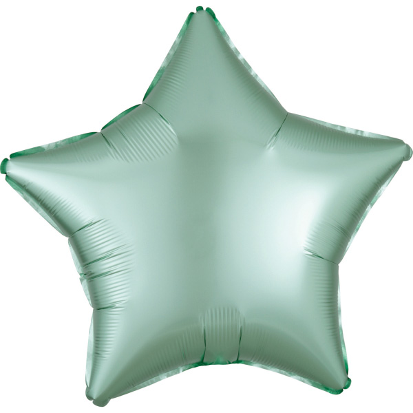 9914109
18″ Foil Silk Lustre Mint Green Star