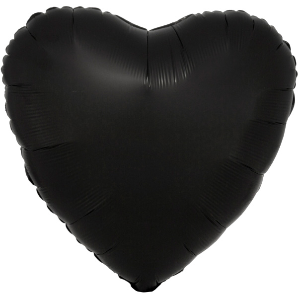 9914114
18″ Foil Silk Lustre Black Heart