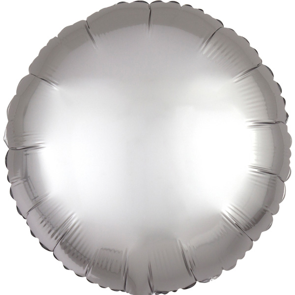 9914125
18″ Foil Silk Lustre Silver Round