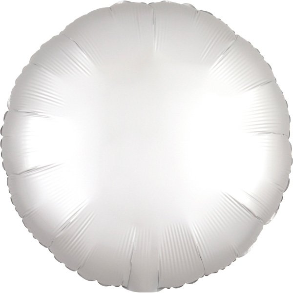 9914140
18″ Foil Silk Lustre White Round