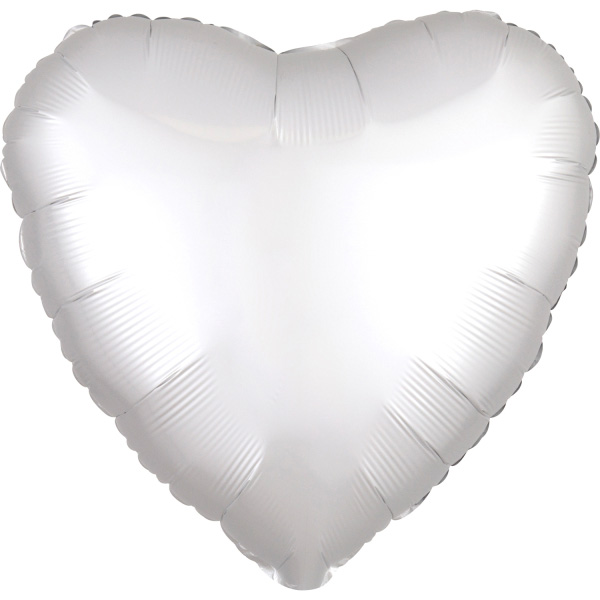 9914141
18″ Foil Silk Lustre White Heart