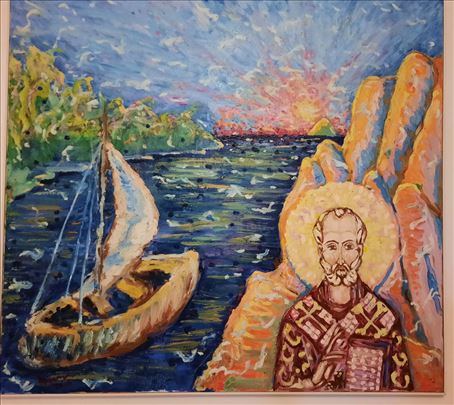 Umetnička slika Sveti Nikola iz privatne kolekcije