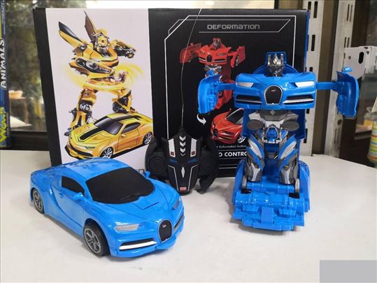 Transformers na daljinski plavi nov robot auto top