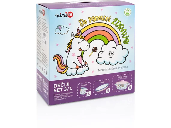 Metalac Dečiji set mini m Unicorn 3u1